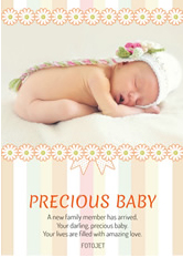 Baby Thank You Cards - Make Custom Baby Thank You Cards Online | FotoJet