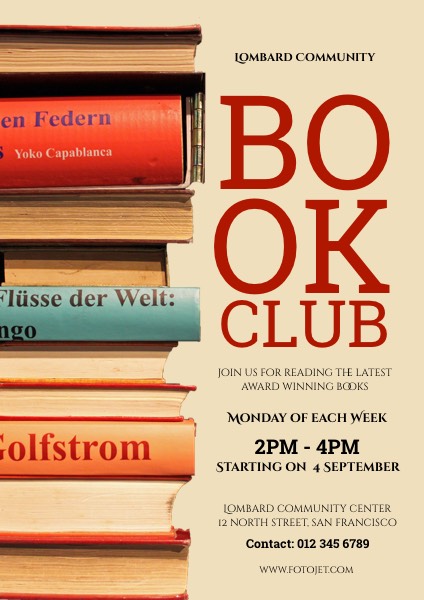 Book Club Recruitment Flyer Template Template FotoJet