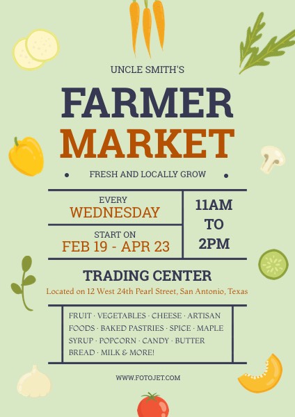 Farmers Market Flyer Design Template Template FotoJet