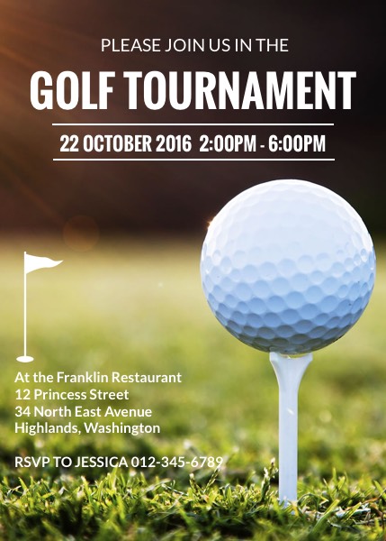 Golf Tournament Invitation Template Template FotoJet